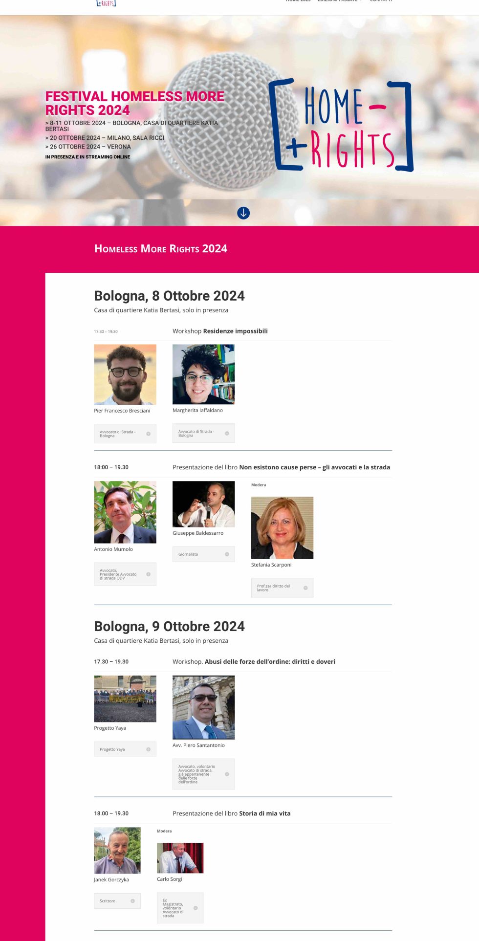 Homeless More Rights 2024. Torna il Festival dei diritti delle persone ...